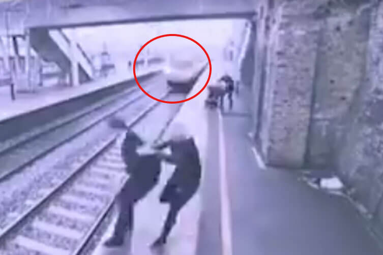 Watch This Woman Saving Suicidal Man From A Train Is Jesus Definition